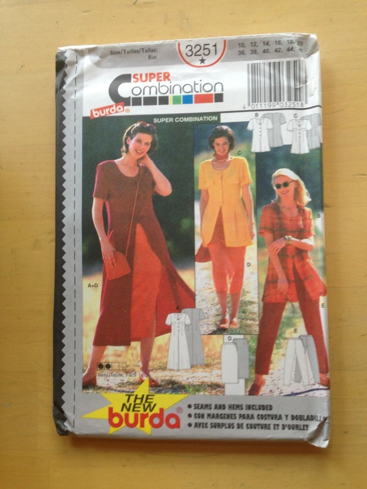 Burda Sewing Pattern, 3000-3900, Uncut, Choose Your Style | eBay