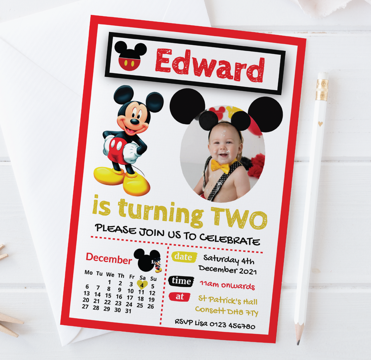 Mickey Mouse Invitation Cards Mickey Mouse Birthday Invitation Card