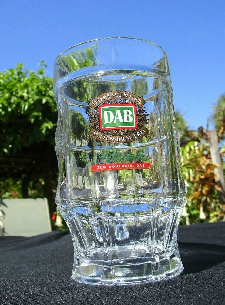 Dortmunder DAB Actien Brauerei Brewery Glass Beer Drink Mug Stein 0.5 L ...