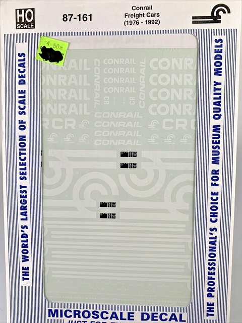 Microscale HO Decals Conrail Lettering Caboose Boxcar 87-161 for sale ...