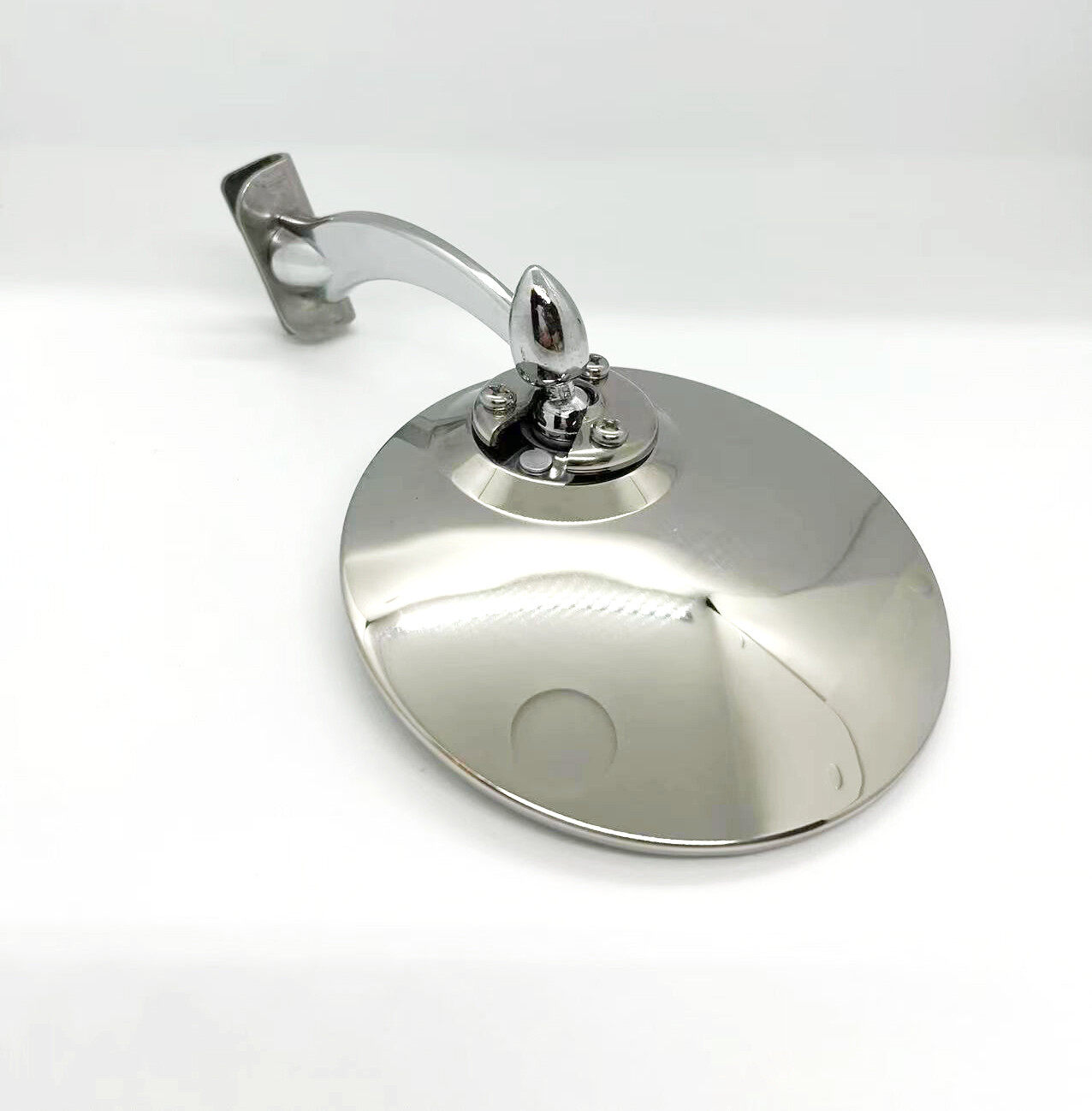 2 X UNIVERSAL 4" CLAMP ON ROUND LUCAS STYLE CLASSIC CAR WING MIRRORS ...