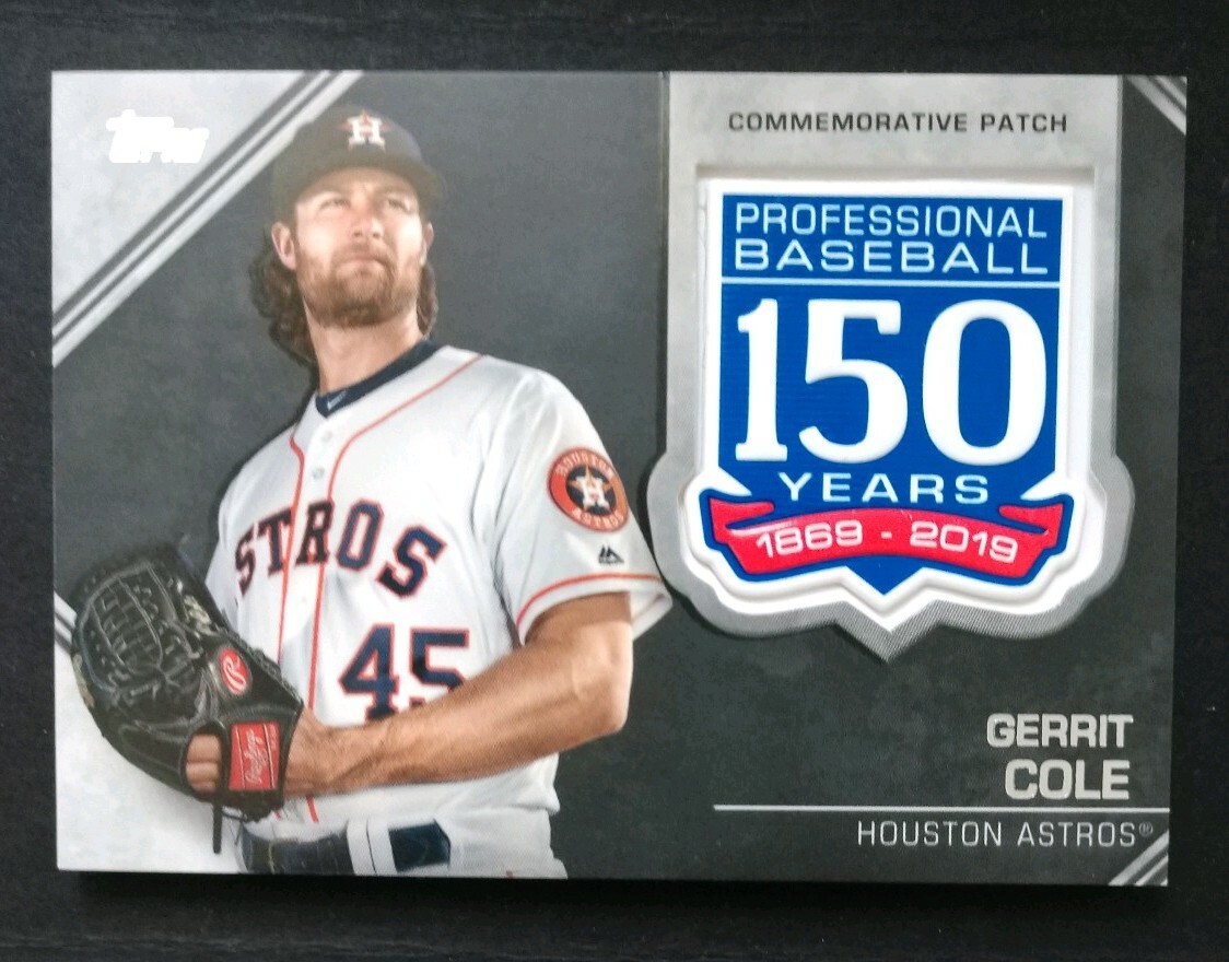 GERRIT COLE Commemorative Patch Card 2019 Topps Update 150 Years of ...