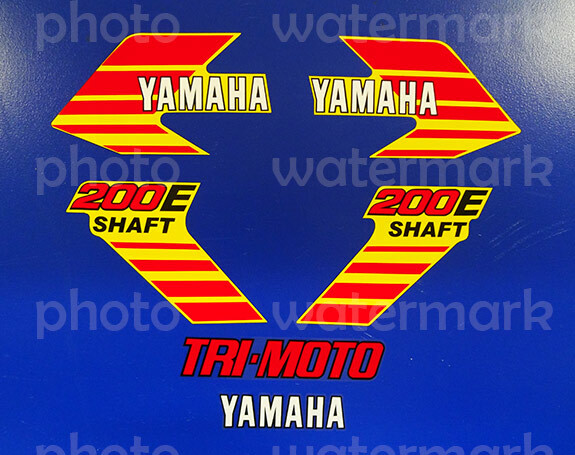 1984 84' yamaha YTM 200EL Tri-Moto 6pc Trike Decals Sticker YTM200e ...
