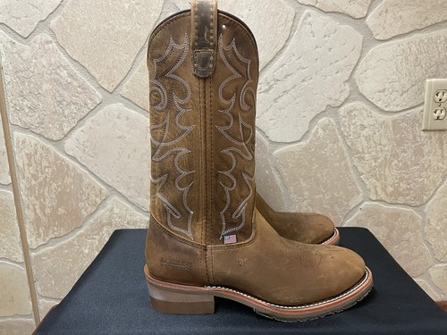 Mens 8.5 D Gel Ice Steel Toe Work Western Cowboy Boots Made in the USA ...