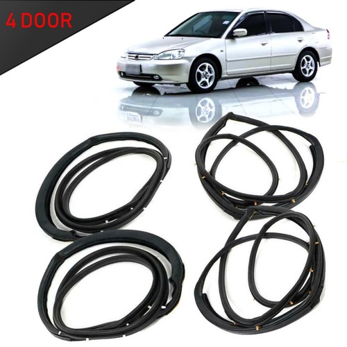 4 Door Rubber Seal Weatherstrip Front Rear For Honda Civic ES G7 Sedan ...