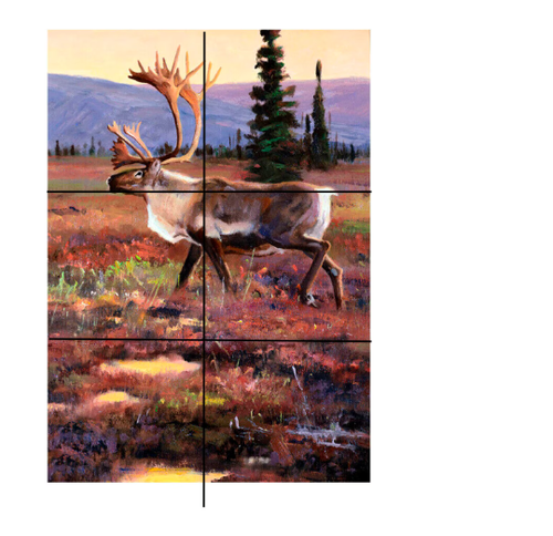 reindeer deer moose wildlife nature woodland ceramic tile mural ...