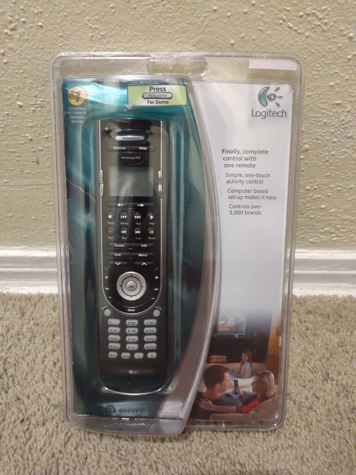 Logitech Harmony 550 Universal Advanced Remote Control Tested And Works ...