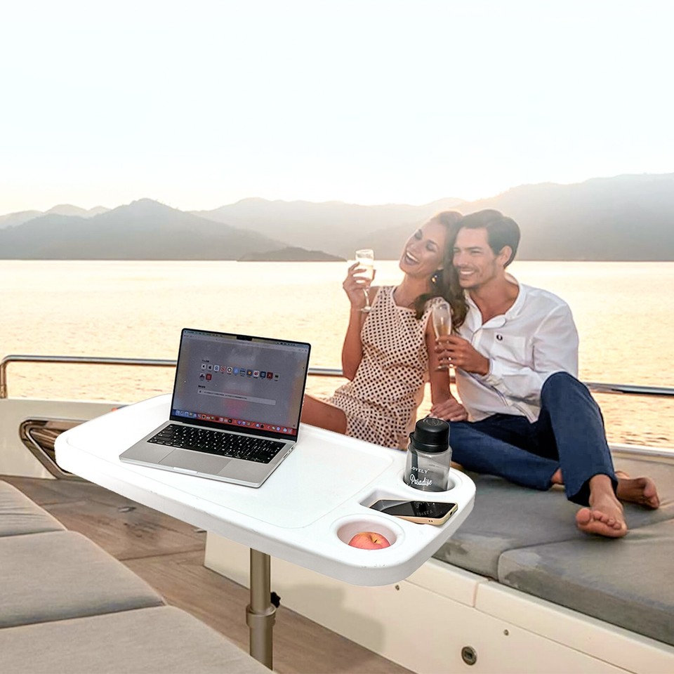 34X18 inch Rectangular Pontoon Boat Table Marine RV Table，removable ...