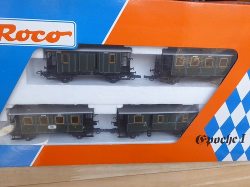 Roco 44014 H0 Lokalbahnwagenset 4 Wagen K. Bay. Sts. B.Bayern Epoque 1 ...