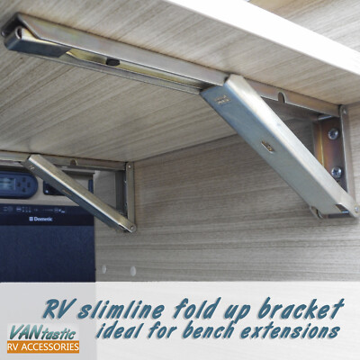 RV camper FOLD UP SLIMLINE BRACKET for bench extension table hinge ...