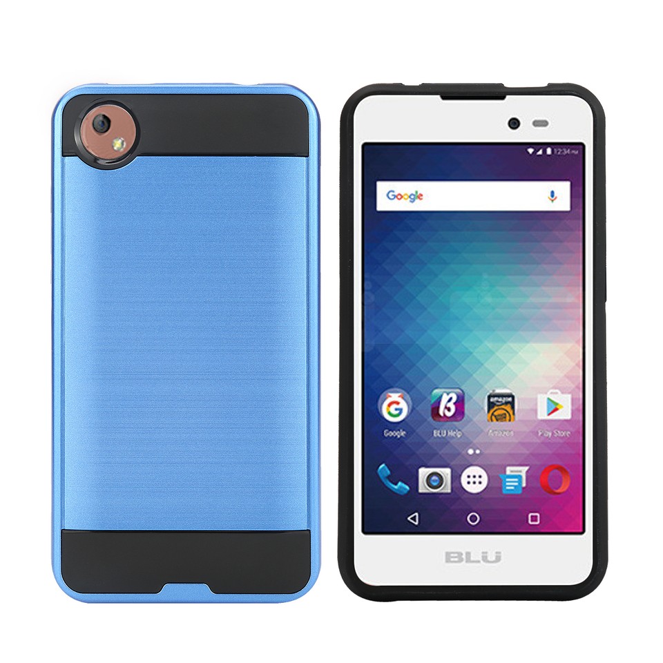 For BLU Dash G (D490U) Rugged Hybrid Matte Tough Case Cover + Screen Protector | eBay
