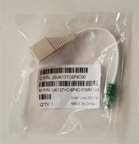 MicroFilter Connector/Adapter for Telephone; UK13T+C-6P4C-90MM-WH; NEW ...