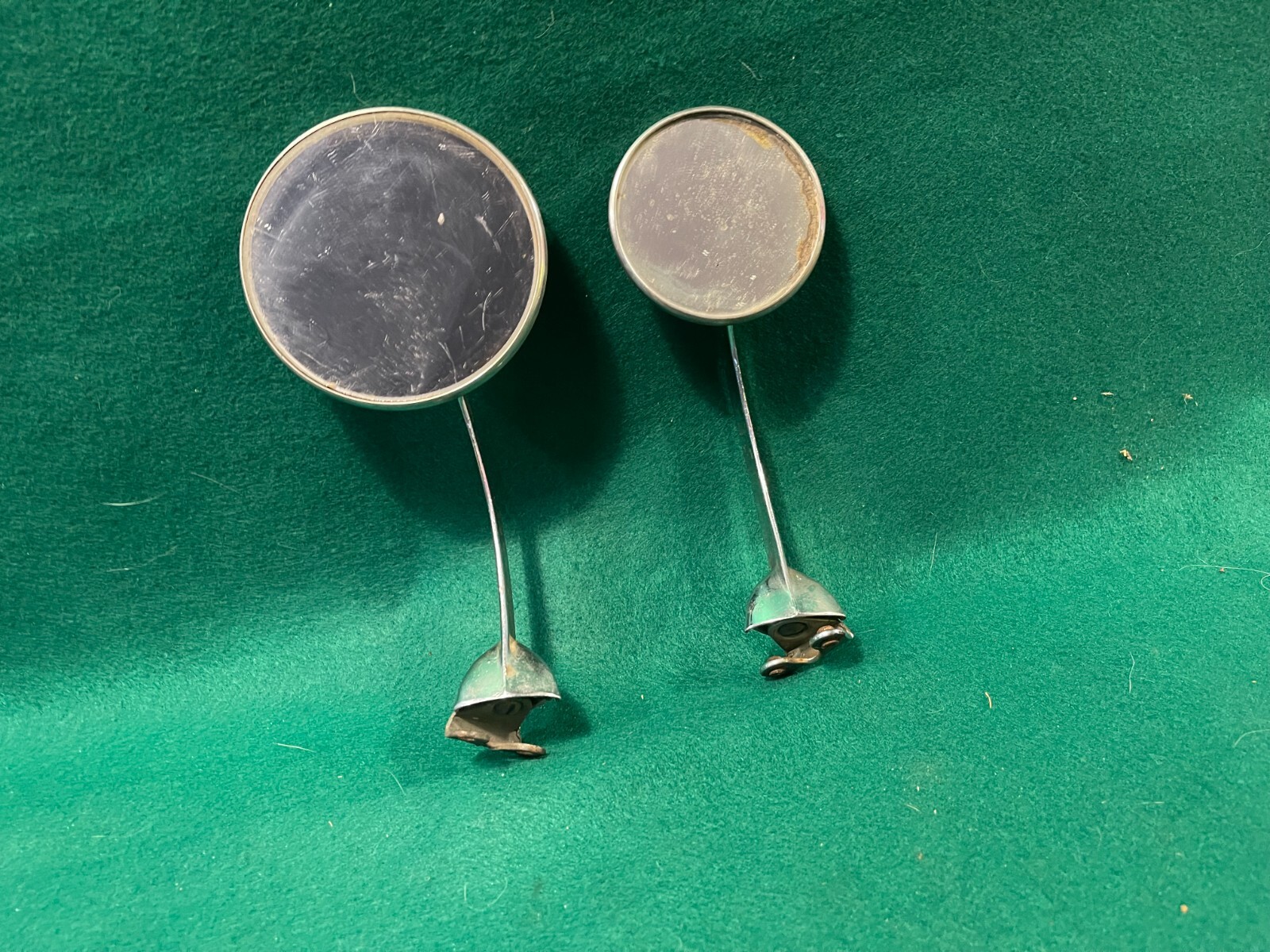 VINTAGE CHROME OUTSIDE REAR VIEW MIRRORS PAIR 1940-50s Pinch weld mount ...