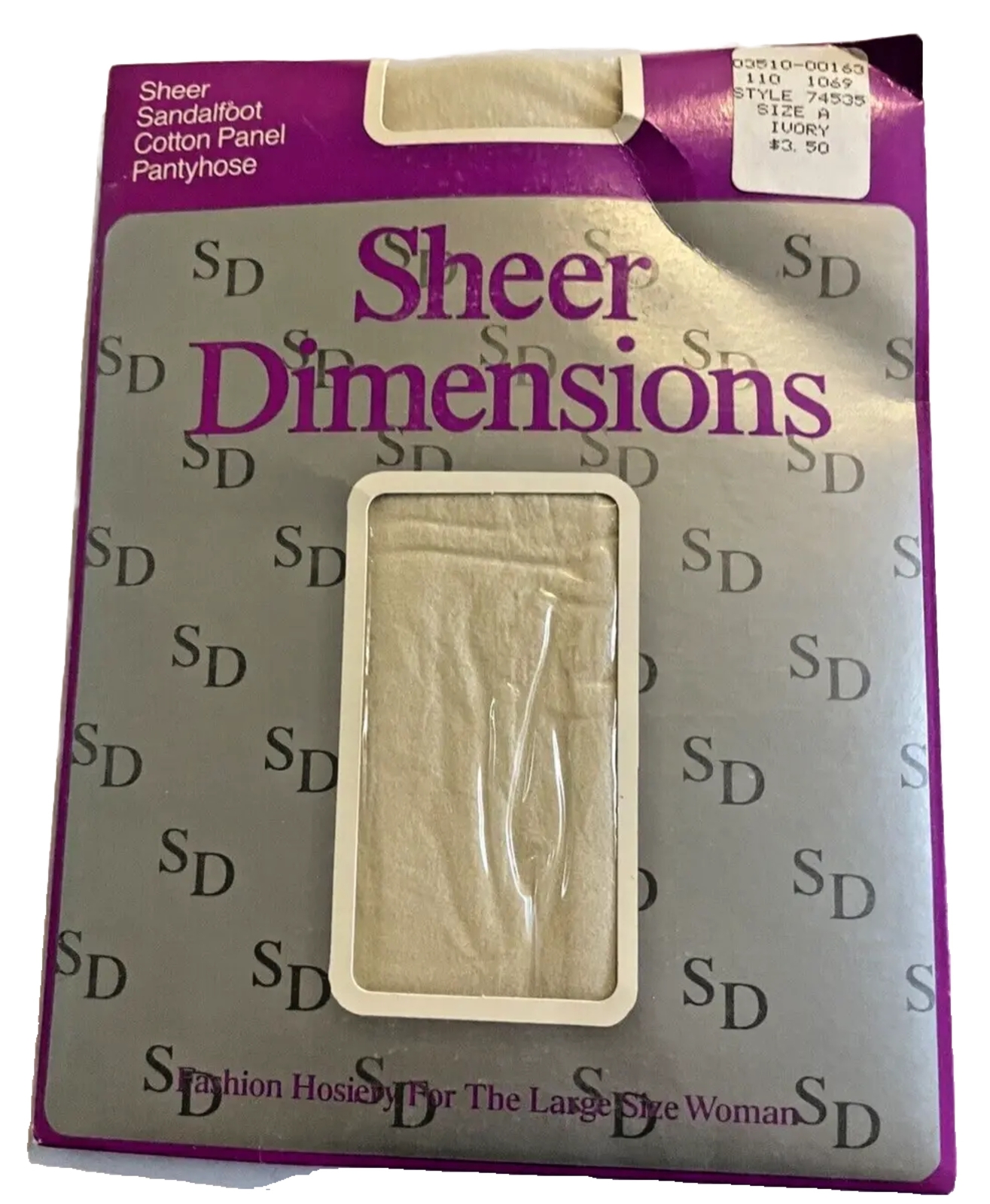 Pantyhose Sheer Dimensions Sheer Size A Ivory Made in… - Gem