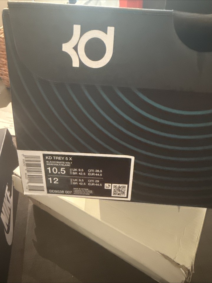 Nike KD Trey 5 X Black Volt White Retro Sneakers DD9538-007 | eBay