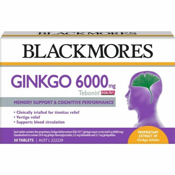 Blackmores Ginkgo 6000 mg (Tebonin EGb 761) - 30 Tablets for sale ...