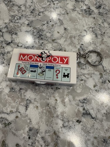 Vintage Keychain Mini Monopoly Game w/ Real Board and Playing Pieces ...