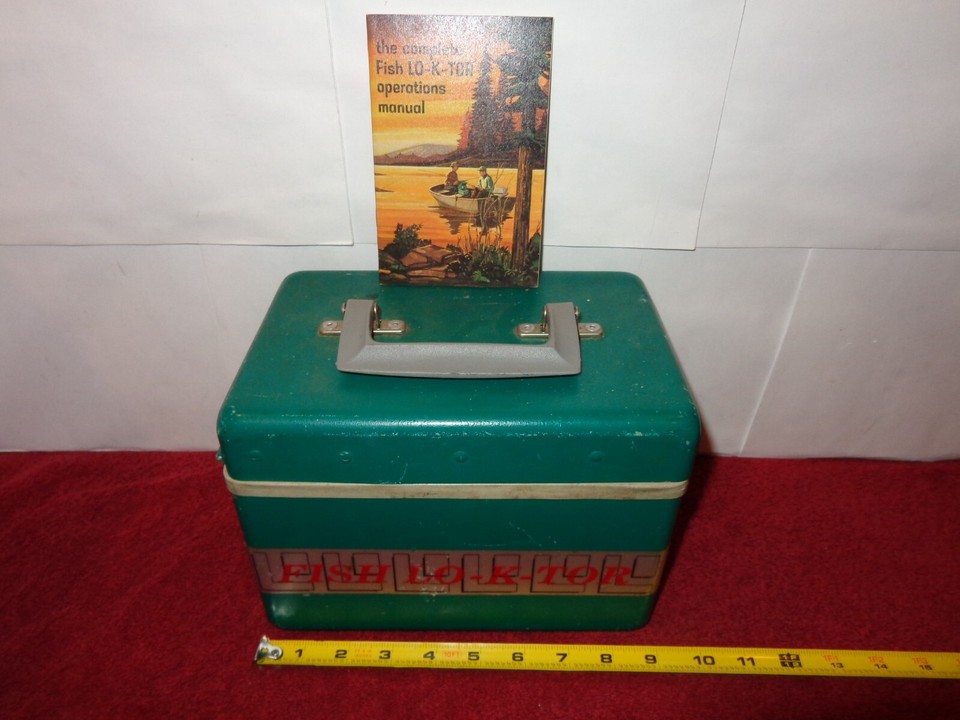 FISH LO-K-TOR VINTAGE LOWRANCE FISH LOCATOR + INSTRUCTIONS TULSA OKLA ...