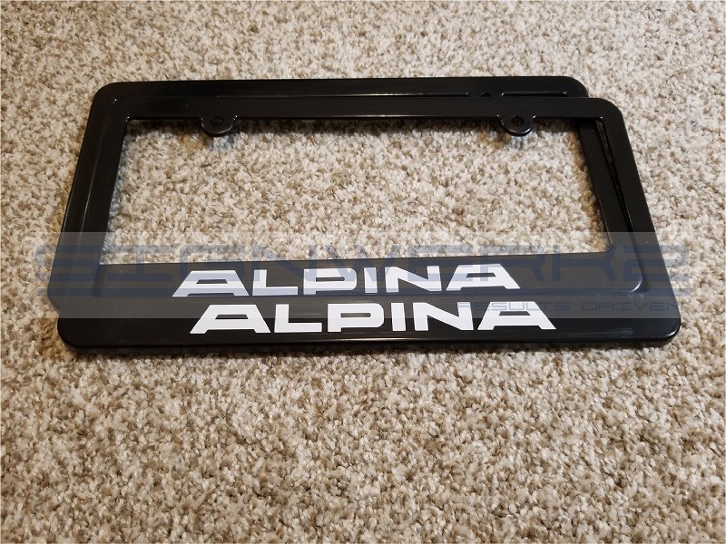 BMW Alpina License Plate Frame BMW M3 M5 M8 340i 850i 650i Rear | Black ...