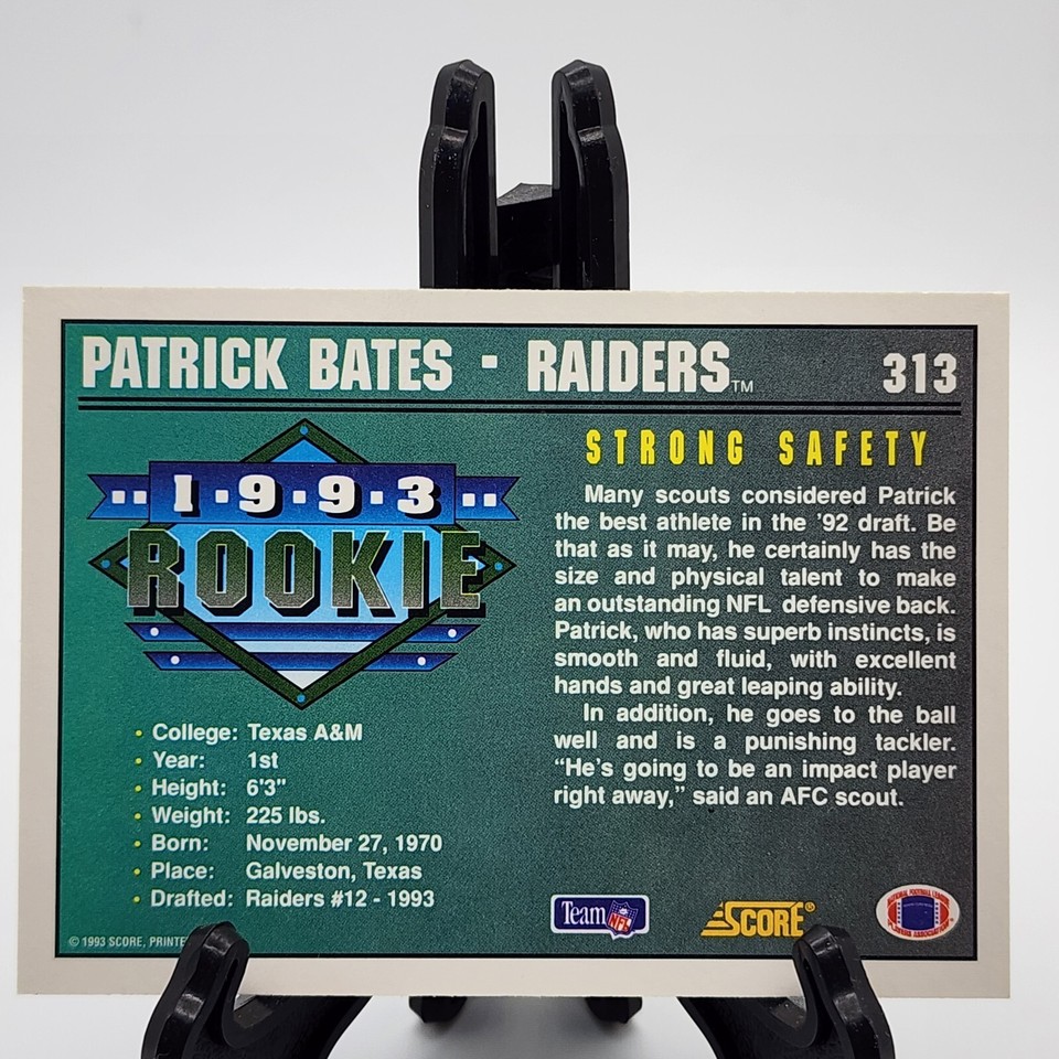 1993 Score Rookies Patrick Bates #313 Rookie RC | eBay