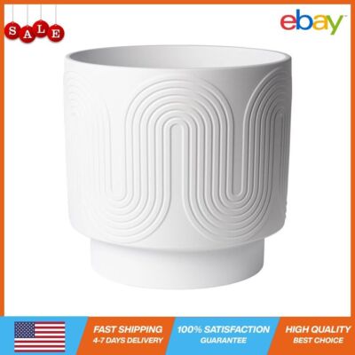 Durable 12" Patio Ceramic Wave Planter Growing Indoor Large Flower ...