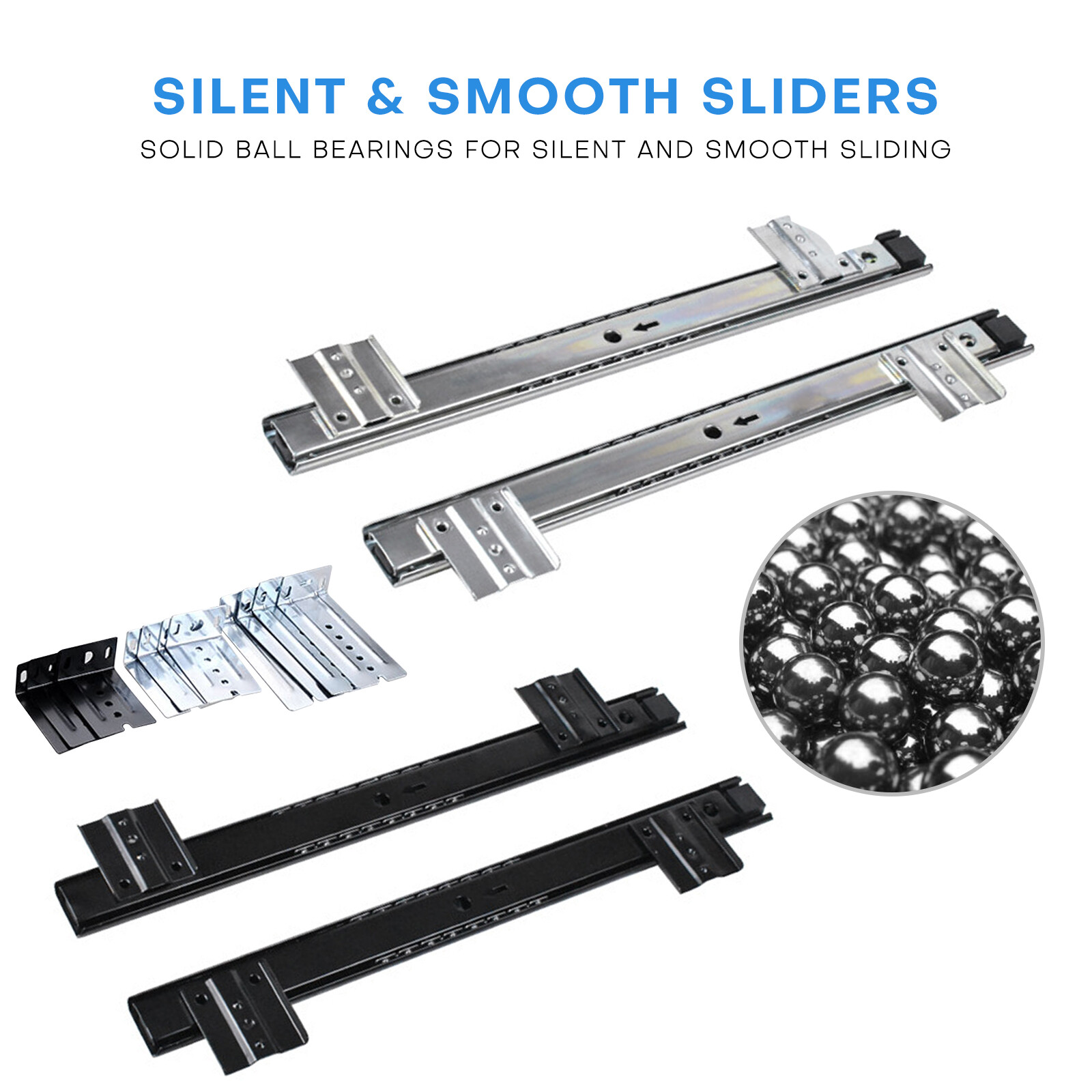 Undermount Sliding Keyboard Drawer Pull Out Keyboard Tray w/ Silent ...