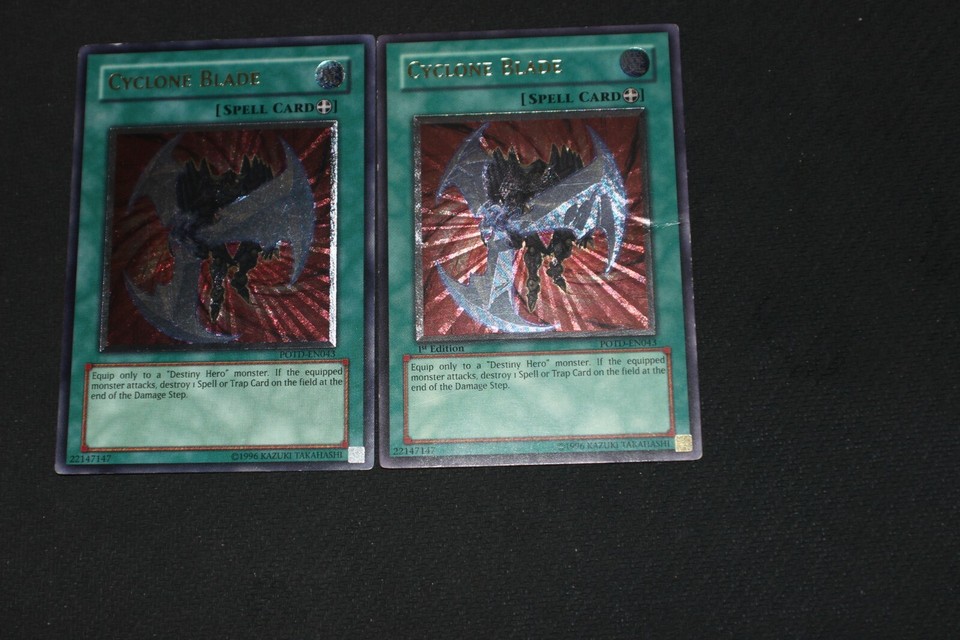 Yugioh Card Lot PL-MP Ultimate Rare Unl/1st Edition Cyclone Blade POTD ...