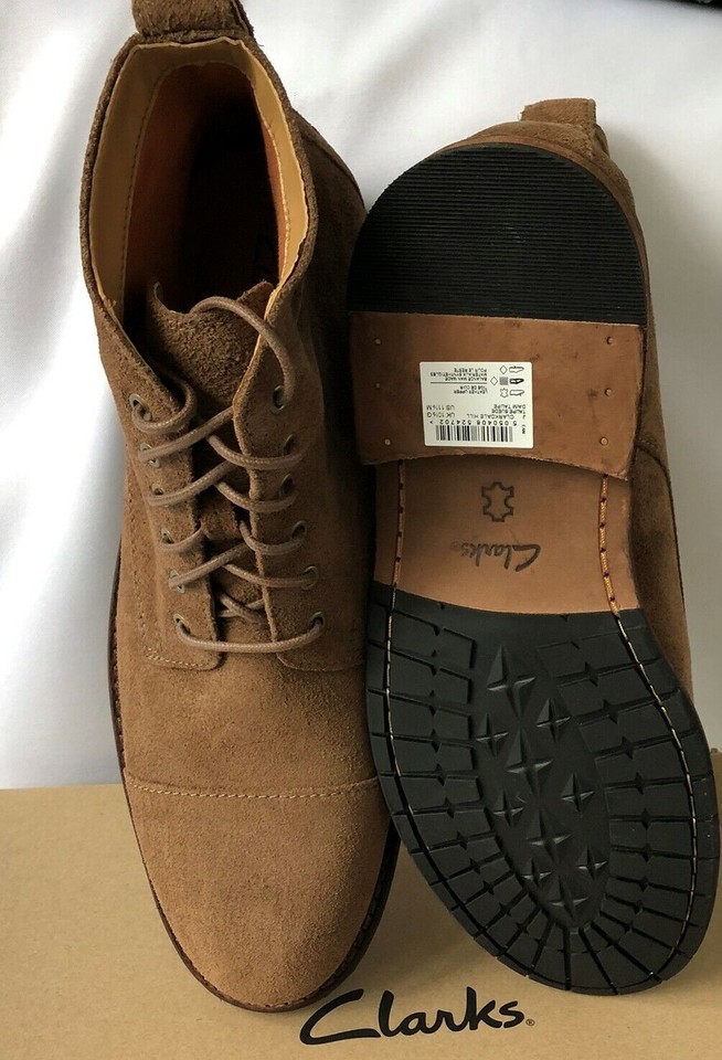 Clarks Mens ** SMART Clarkdale Hill Boots ** Taupe Suede ** UK 7,8,9 G ...