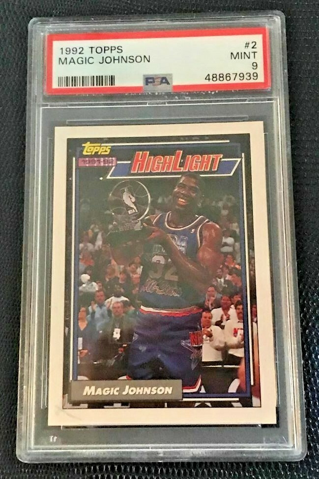 MAGIC JOHNSON 1992 Topps Highlight #2 PSA 9 Mint Los Angeles Lakers | eBay