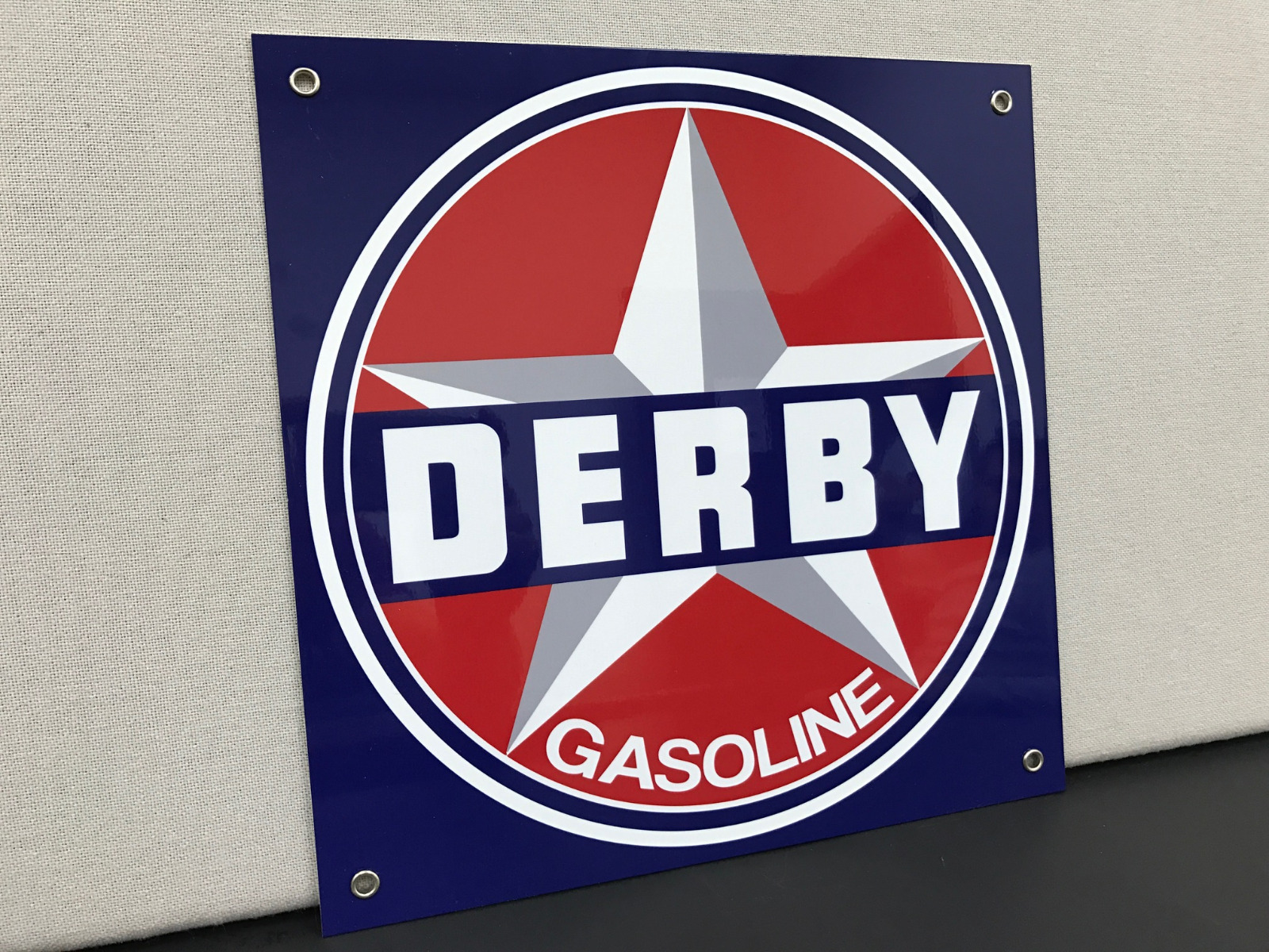 DERBY gasoline racing vintage oil advertising sign | eBay