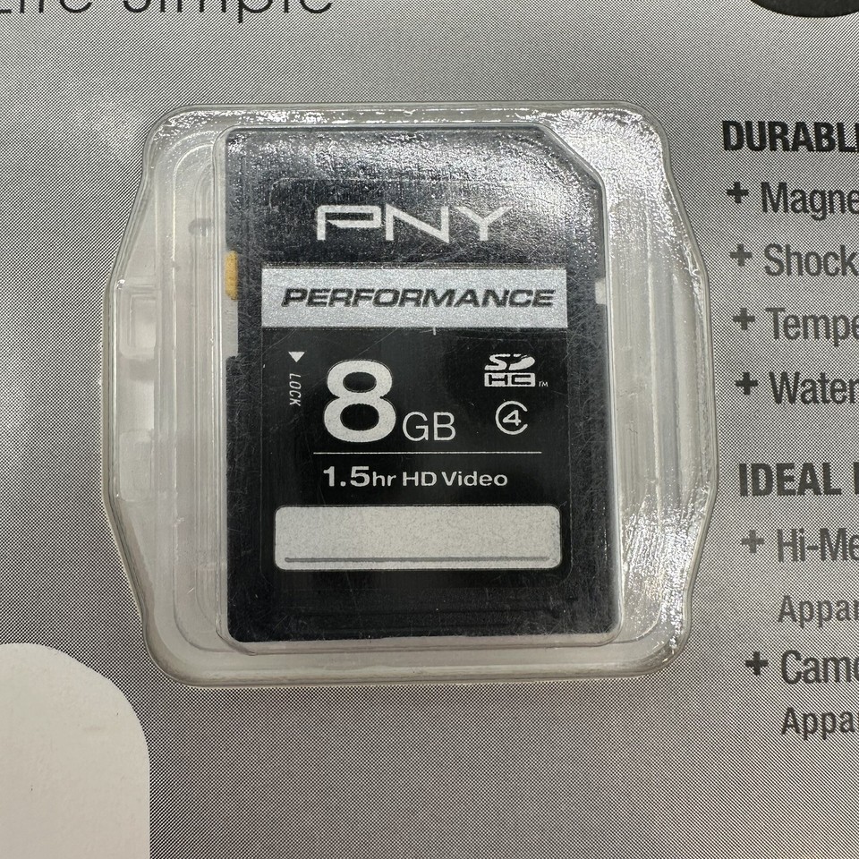 PNY 8 GB SDHC , memory card-1.5hr HD VIDEO, P-SDHC8G4H-GEBF | eBay