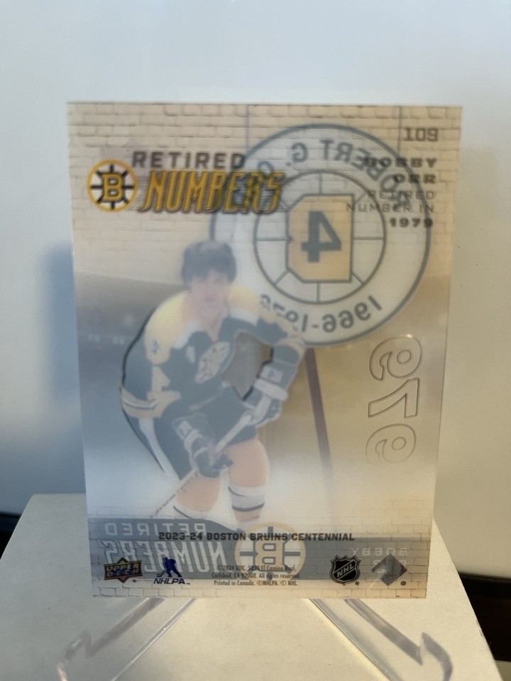 2023-24 #109 Bobby Orr Acetate Retired Numbers Boston Bruins Centennial ...