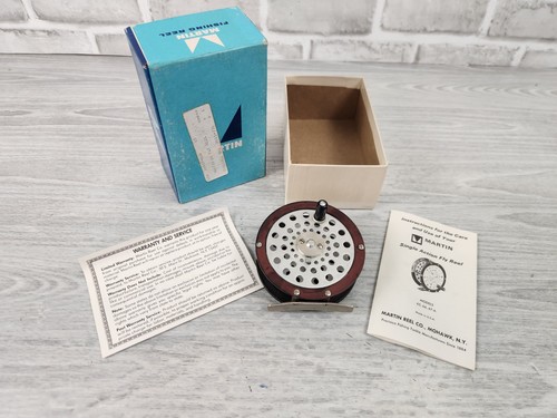 FLY FISHING REEL MARTIN REEL COMPANY 65 VINTAGE FLYREEL W Box & Papers ...