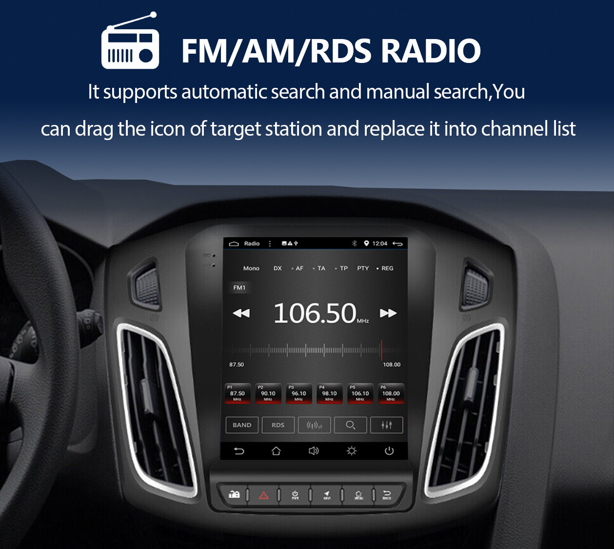 Sat Nav Car Stereo For Ford Focus MK3 2012-2017 Android 14 CarPlay DSP ...