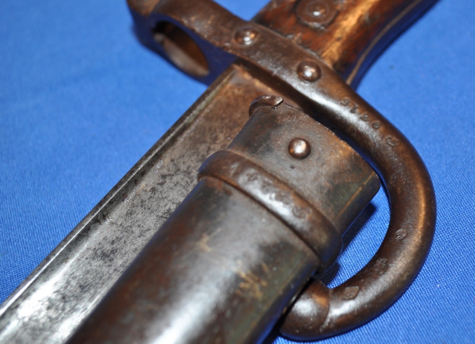 FRENCH 1874 GRAS RIFLE BAYONET & SCABBARD ST. ETIENNE 1879 | eBay