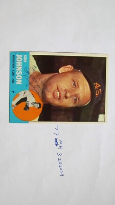 1963 Topps Ken Johnson signed card | eBay