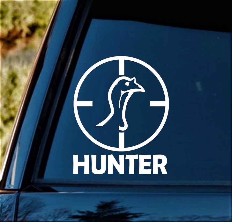 Turkey Hunter Decal Sticker for Car Window BG 209 boxcall call bow ...