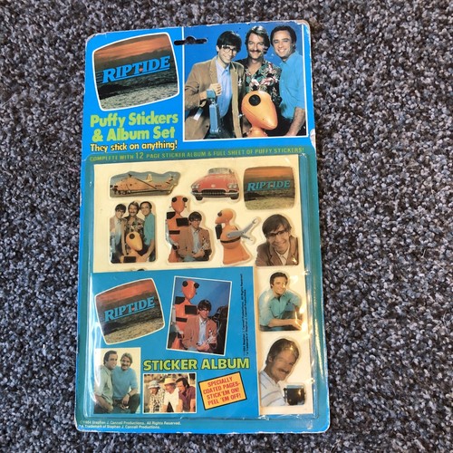 Rip Tide Puffy Stickers & Album Set Vintage - New | eBay