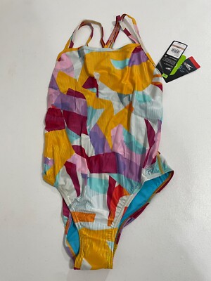 Speedo 7192105 710 Splice Relay Back, Colorblock Swimsuit, Radiant ...