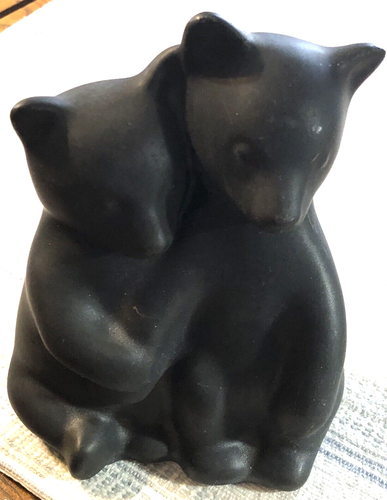 Pigeon Forge Pottery D. Ferguson Cuddling Hugging Bears 6" Figurine ...