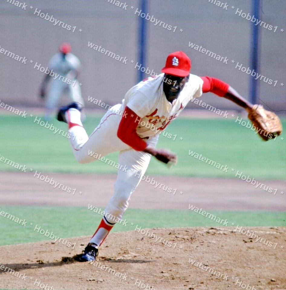 BOB GIBSON Cardinals Throwing Heat MLB Baseball 1960's Original 35mm ...