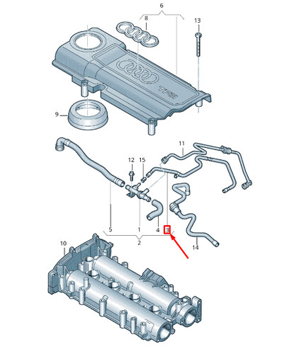 NEW AUDI A3 SPORTBACK 8P VENT HOSE 03C103493AP ORIGINAL | eBay
