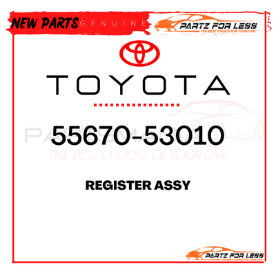 55670-53010 TOYOTA GENUINE REGISTER ASSY, INSTRUMENT PANEL, NO.3 ...