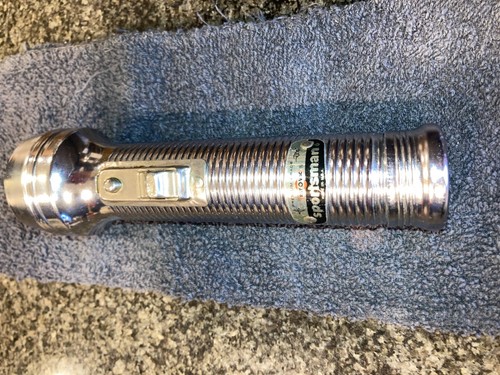 Vintage Rayovac Sportsman Flashlight Silver C cells | eBay