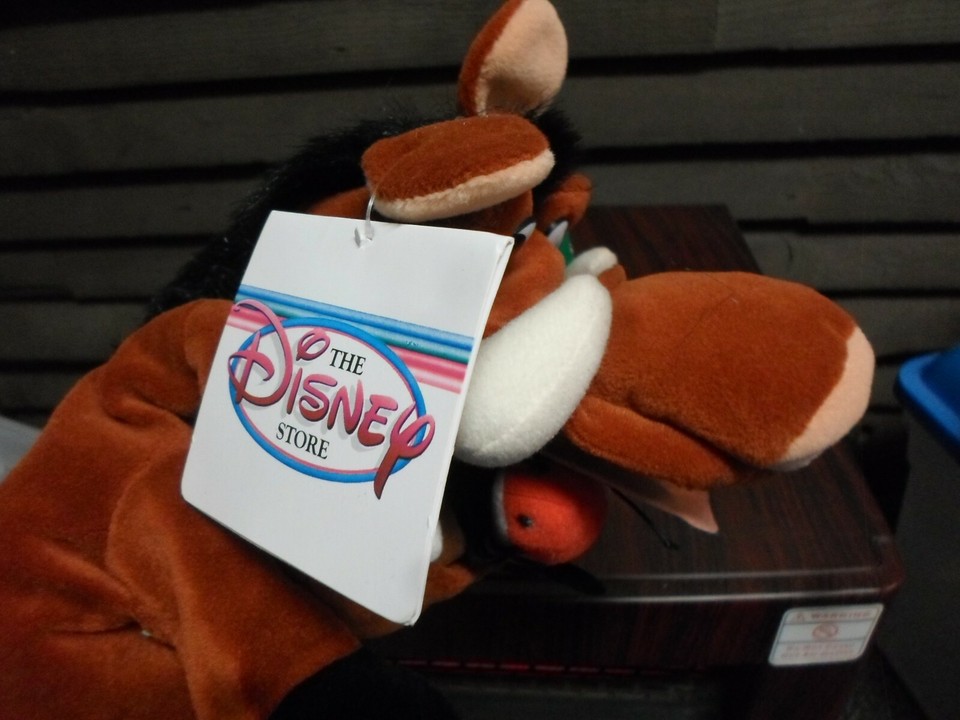 New Disney Lion King Pumbaa Hand Puppet 10" NWT Disney Store | eBay