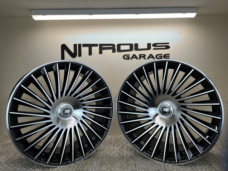 22 2-TONE BLACK MERCEDES S500 S550 S560 S580 S63 RF23 CONCAVE S CLASS ...