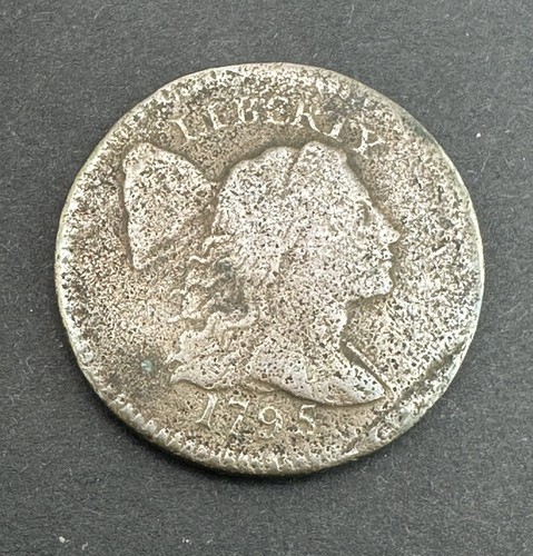 1795 Plain Edge Flowing Hair Large Cent Crimped Planchet Error Obv ...