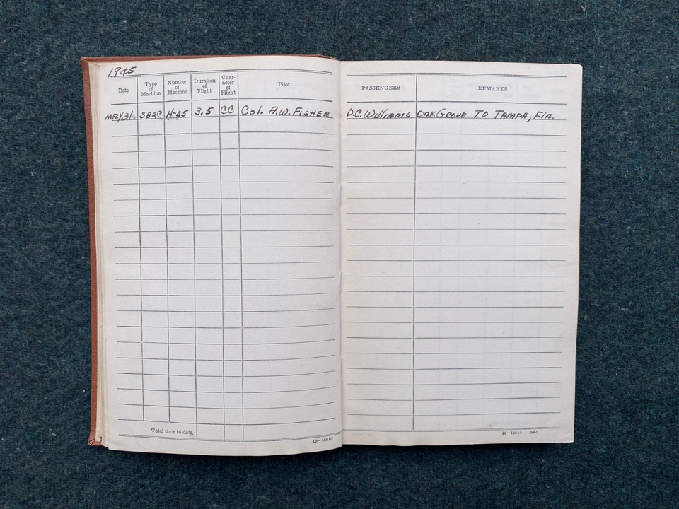 Original WW2 USMC Fleet Marine Aviators Flight Log Book SBD5 Dauntless ...