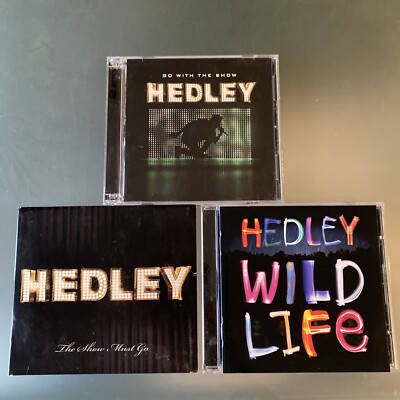 Hedley LOT OF 3: Go With Show (Live w/ DVD), Wild Life, The Show Must ...