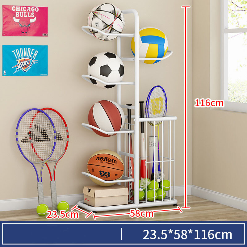 Basketball Soccer Ball Storage Rack Holder Sport Ball Organizer Display ...